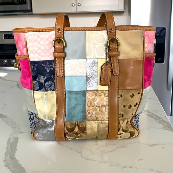 Coach | Bags | Authentic Coach With Colorful Patchwork | Poshmark